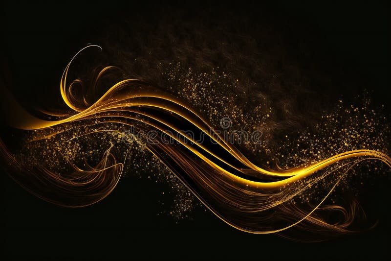 Magic Gold Dust, Creative Digital Illustration, Abstract, Backgrounds ...