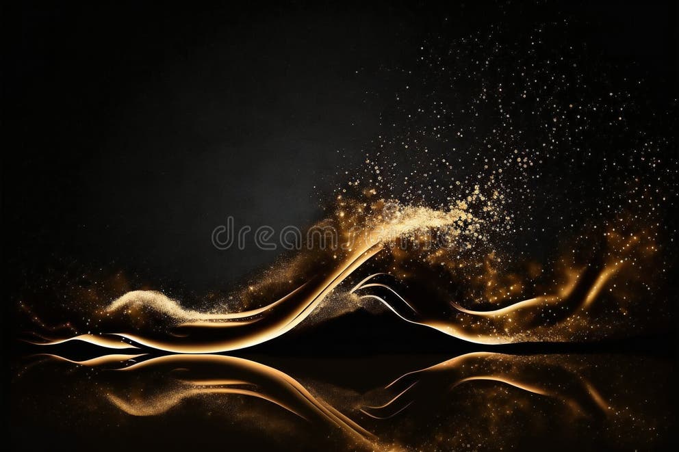 Magic Gold Dust, Digital Illustration Artwork, Abstract, Backgrounds ...