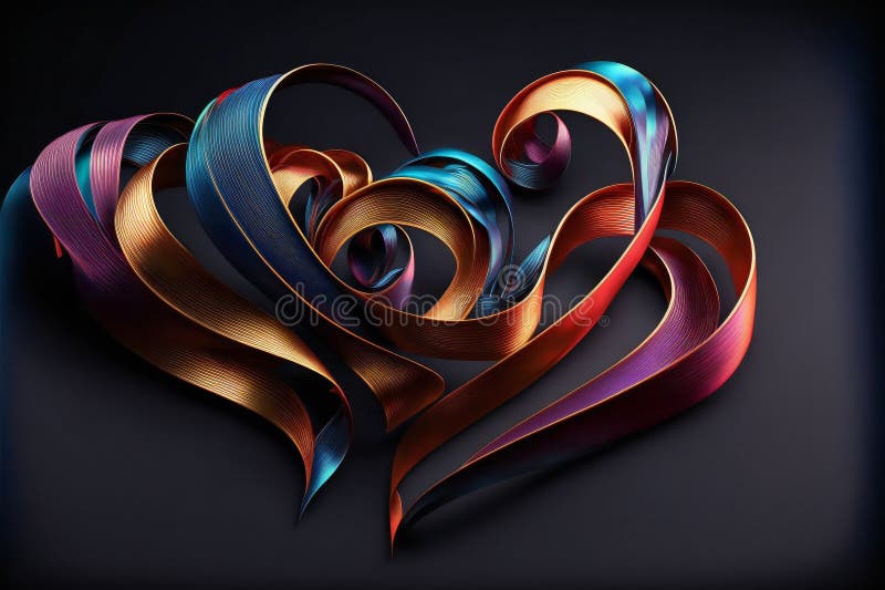 Magic Ribbon Hearts, Abstract Background, Abstract, Love Stock ...
