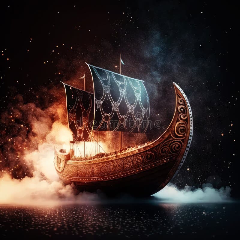 Illustration Magic Ship. Generative Ai. Stock Illustration ...