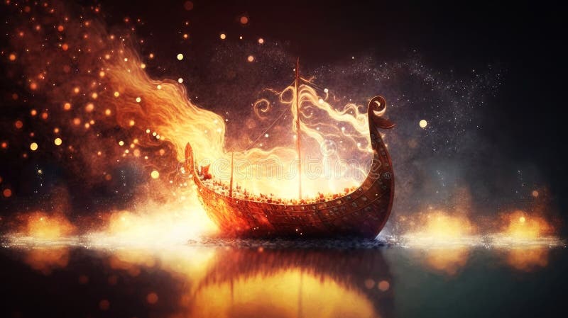 Illustration Magic Ship. Generative Ai. Stock Illustration ...