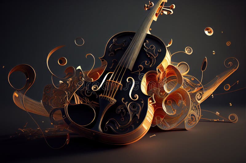 Illustration of the Magic Violin Stock Illustration - Illustration of ...
