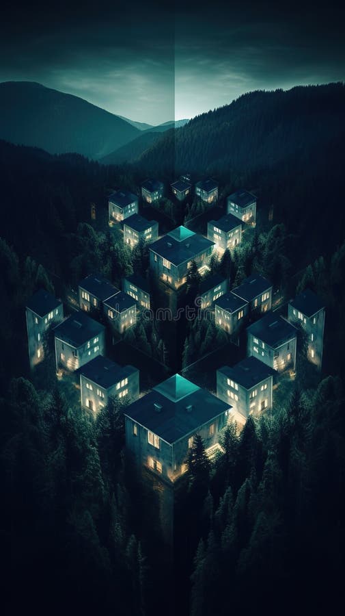 Illustration of a Magical Infinity Forest Stock Illustration ...