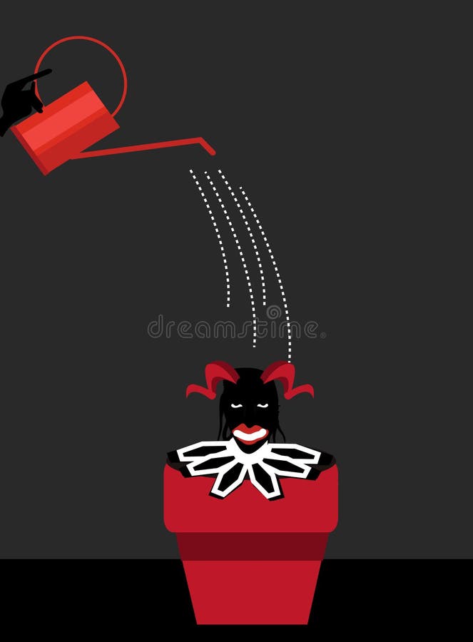 Illustration of Making Fun of the Devil Stock Illustration ...