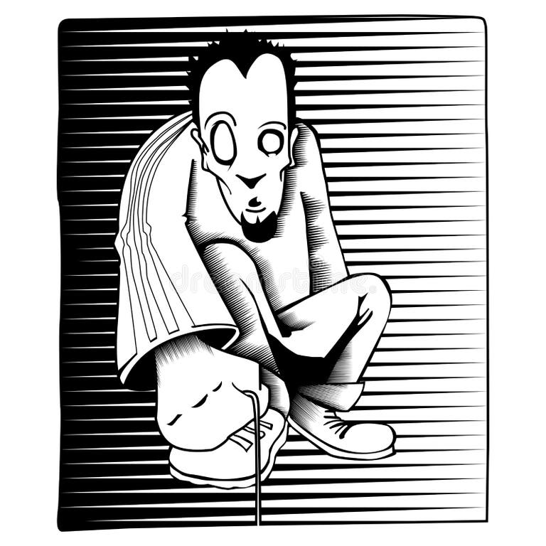 Illustration of a Male Pulling a String Stock Illustration ...