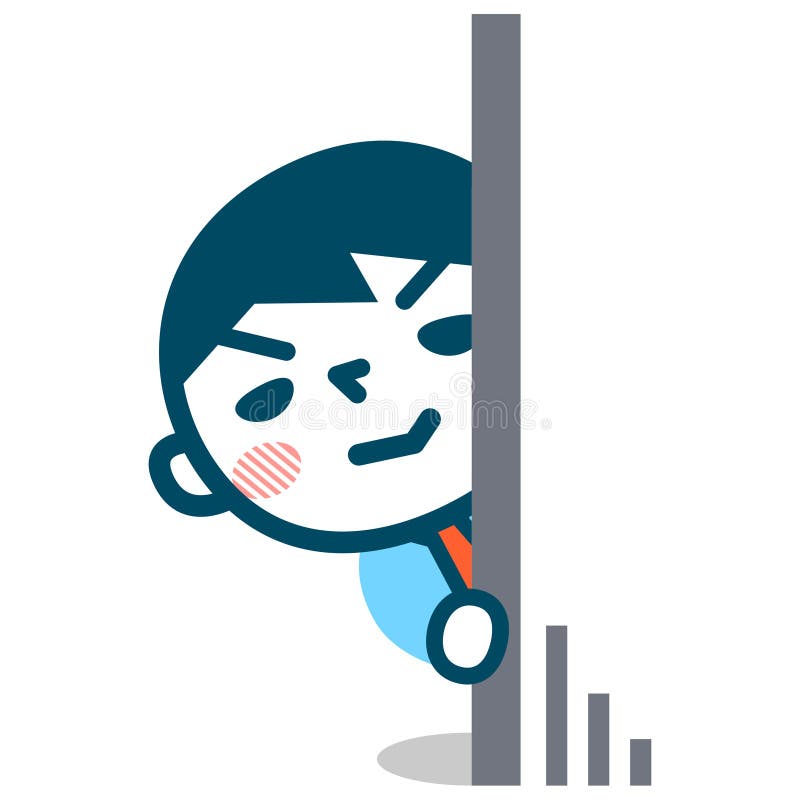 Illustration of Male Stalker Stock Vector - Illustration of hidden ...