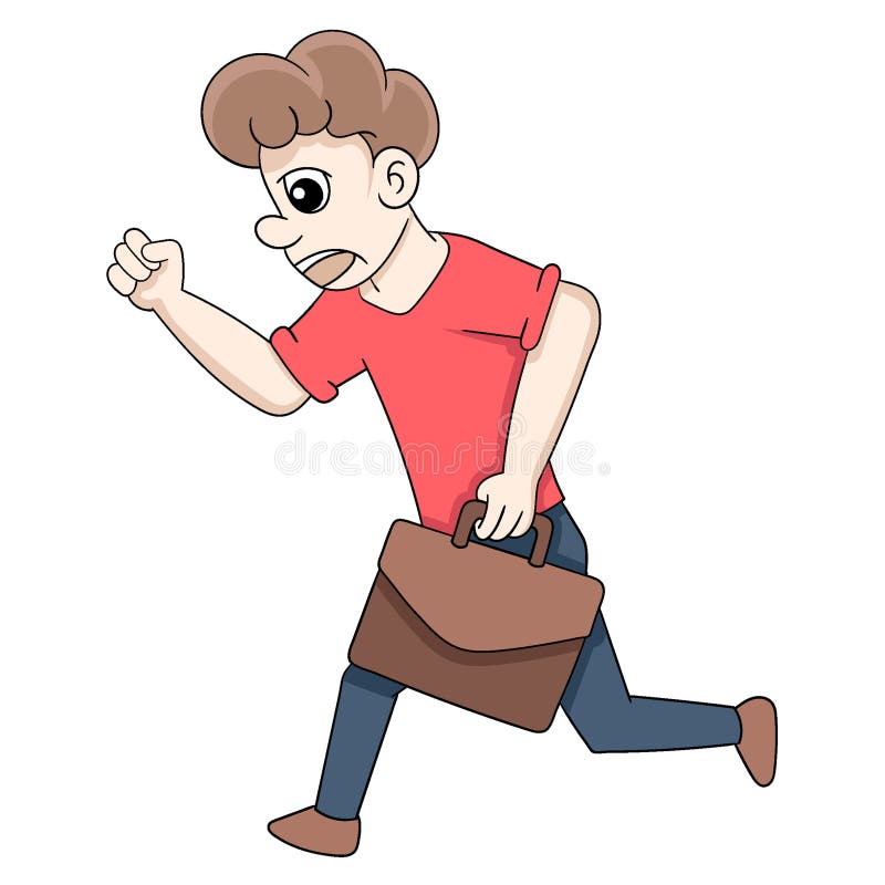 Man Running Late Stock Illustrations – 2,310 Man Running Late Stock ...