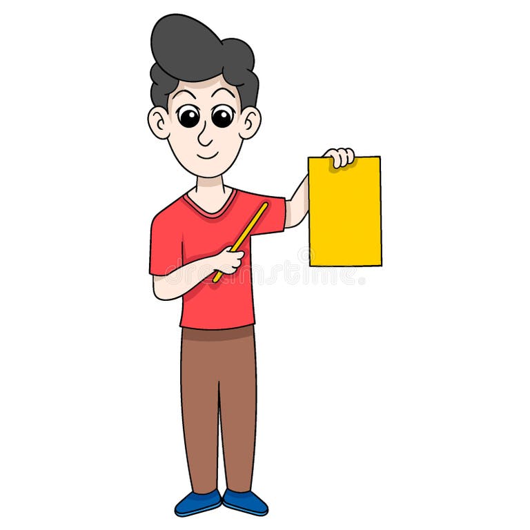 Illustration of Man Carrying Data Analysis Showing Presentation Stock ...