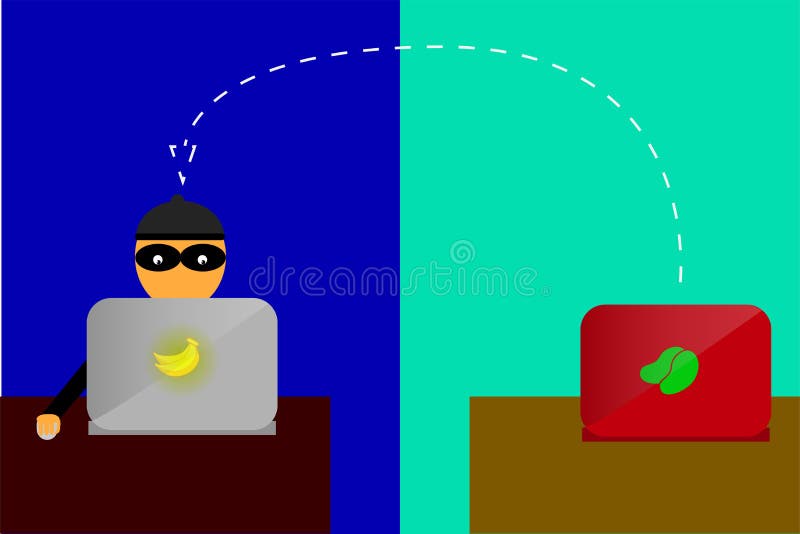 Illustration for Man Cyber Crime Stock Vector - Illustration of digital ...