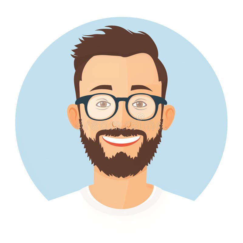 Illustration of a Man in Flat Design Style Stock Photo - Illustration ...