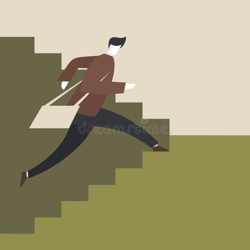 Man Stepping Up Success Steps Stock Illustrations – 54 Man Stepping Up ...