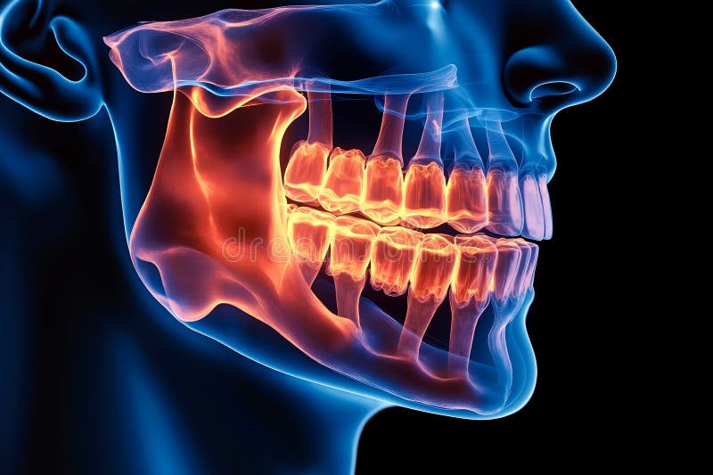 An Illustration of a Man S Mouth with a Missing Tooth Stock ...