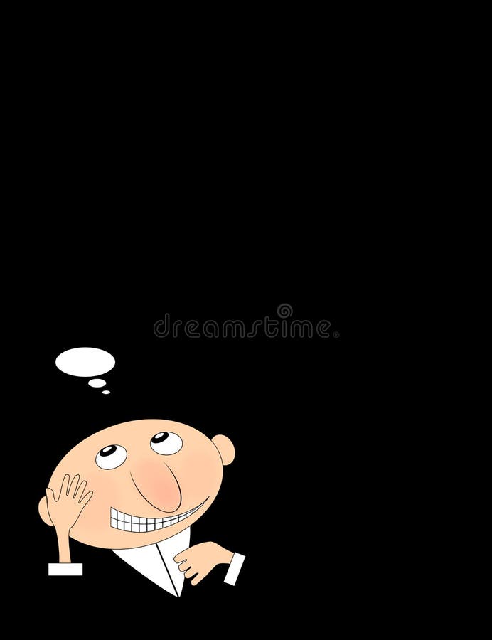 Illustration - Man Thinking. Stock Illustration - Illustration of ...