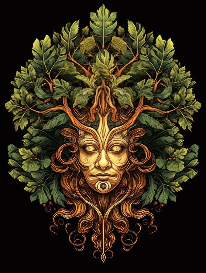 Man with a Tree on His Head Stock Illustration - Illustration of head ...