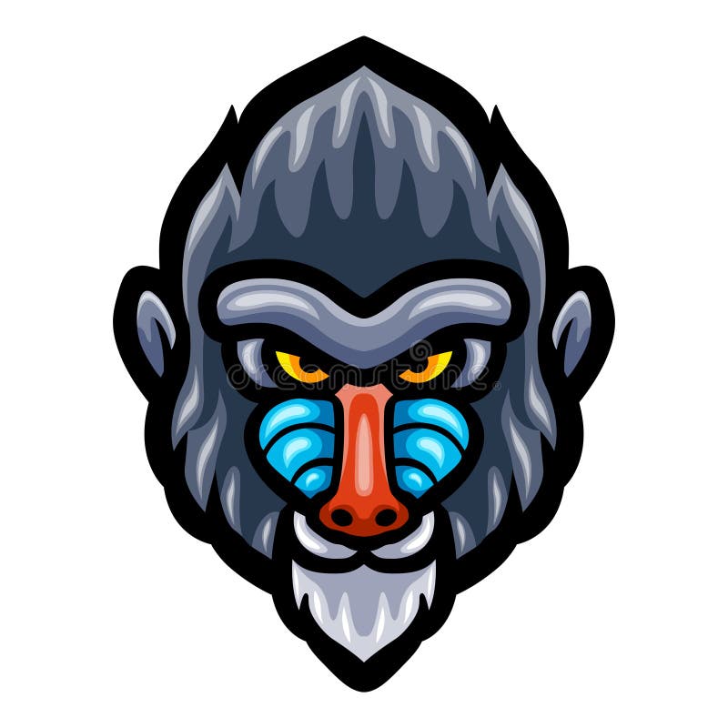 Mandrill Face Stock Illustrations – 272 Mandrill Face Stock ...
