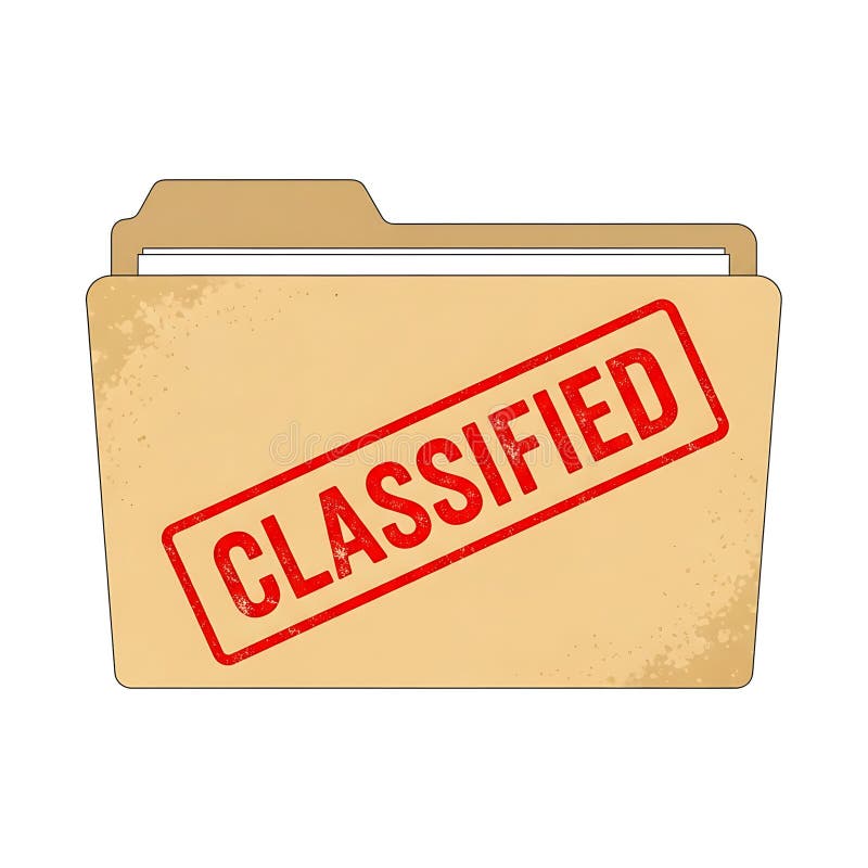 Classified Document Folder Illustration Stock Illustration ...