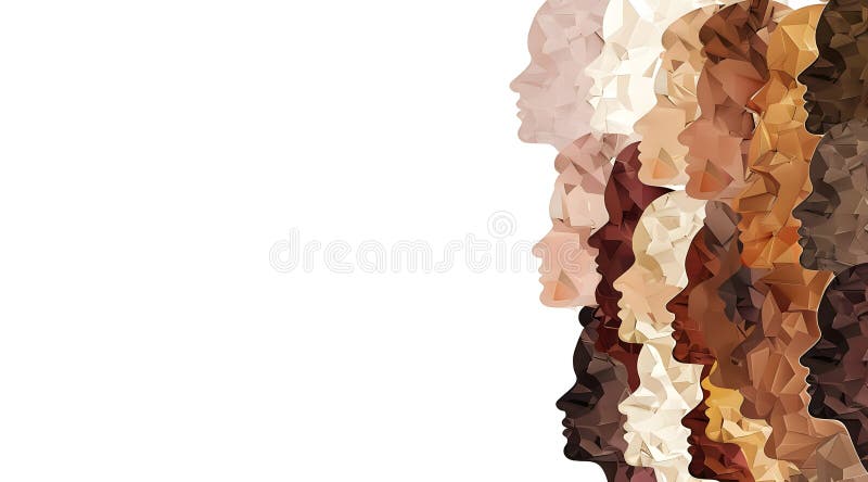 Illustration of Many Diverse Faces Made from Crumpled Paper,opy Space ... Illustration of Many Diverse Faces Made from Crumpled Paper,opy Space ...
