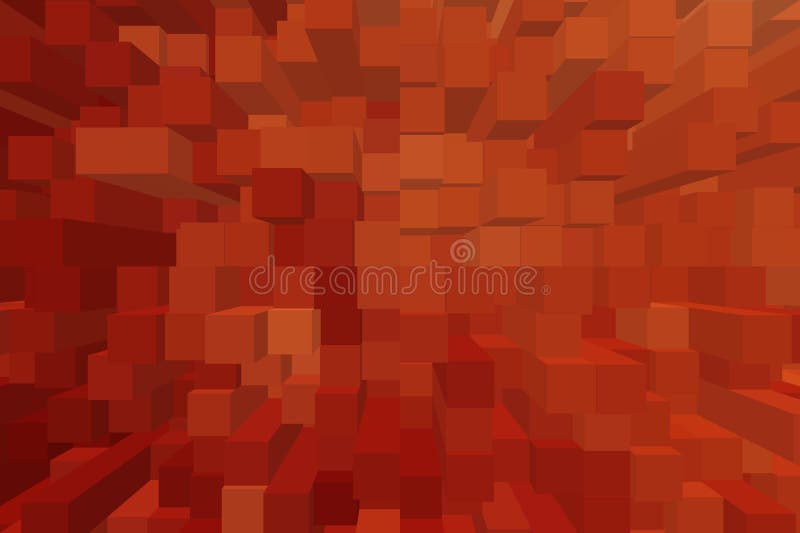 Illustration of Many Digital, Square Cubes. Stock Photo - Image of ...