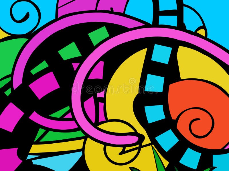 Illustration of Many Shapes and Colors. Stock Vector - Illustration of ...