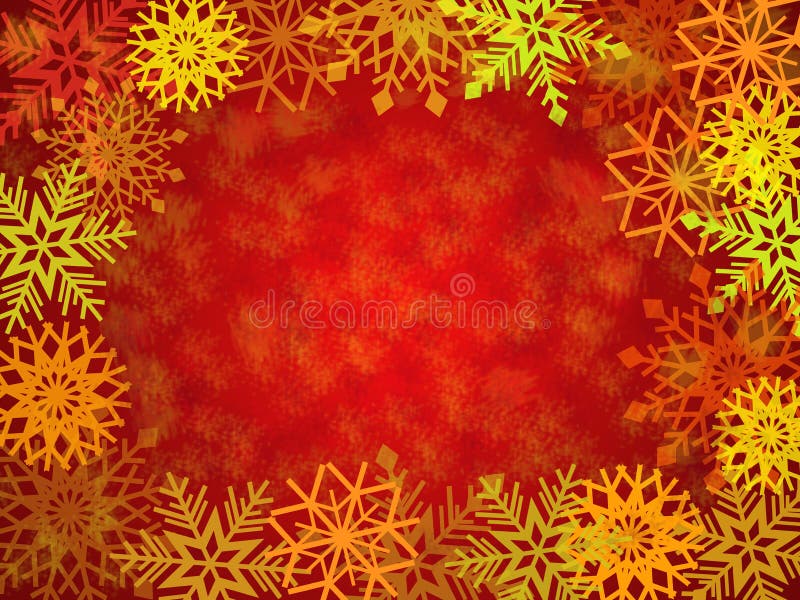 Illustration with Many Snowflakes Stock Illustration - Illustration of ...