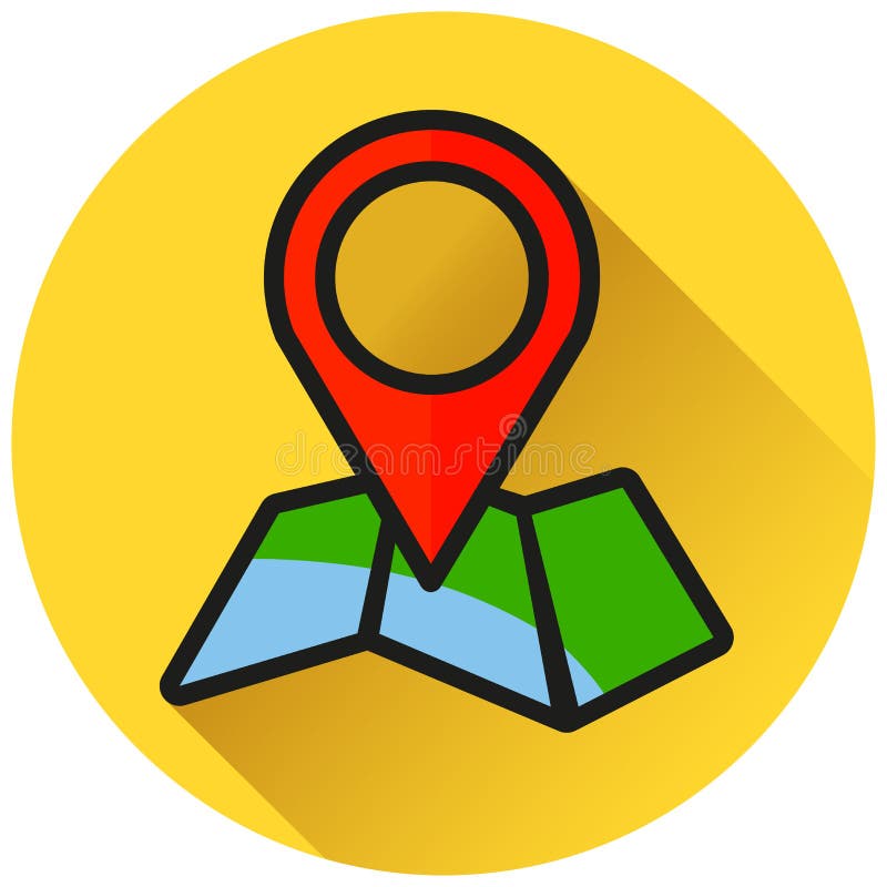 Map Pin Circle Icon Concept Stock Vector - Illustration of location ...