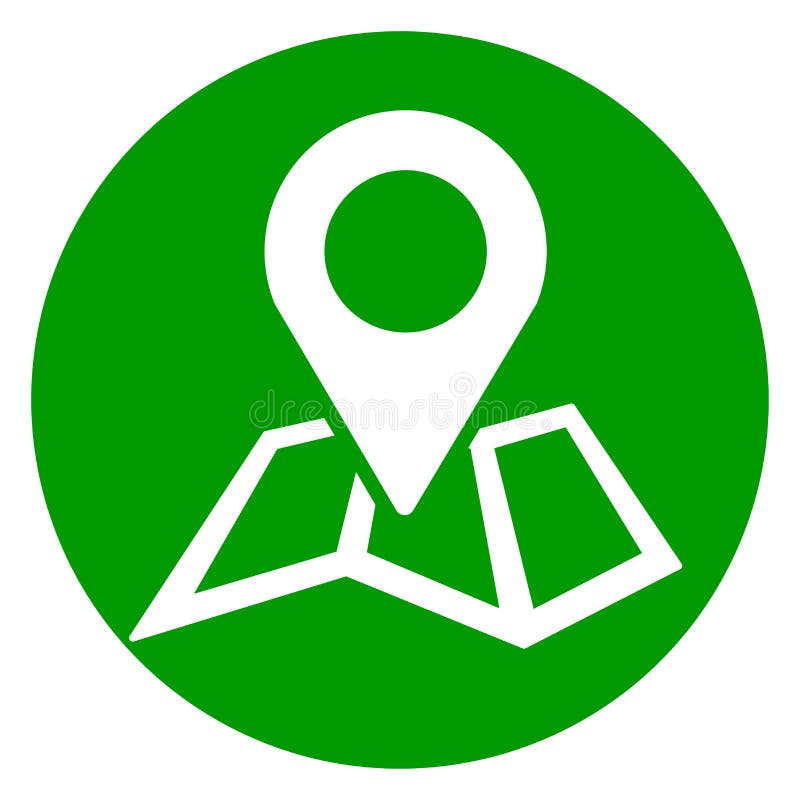 Map pin green circle icon stock vector. Illustration of flat - 107351974
