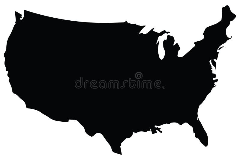 Continental Us Outline Stock Illustrations – 152 Continental Us Outline ...