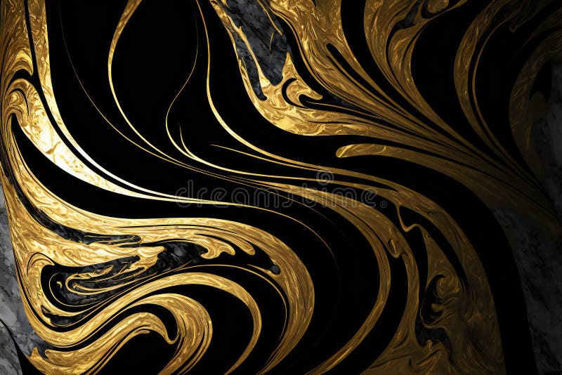 Marbled Gold and Black Texture, Abstract, Textures Stock Illustration ...