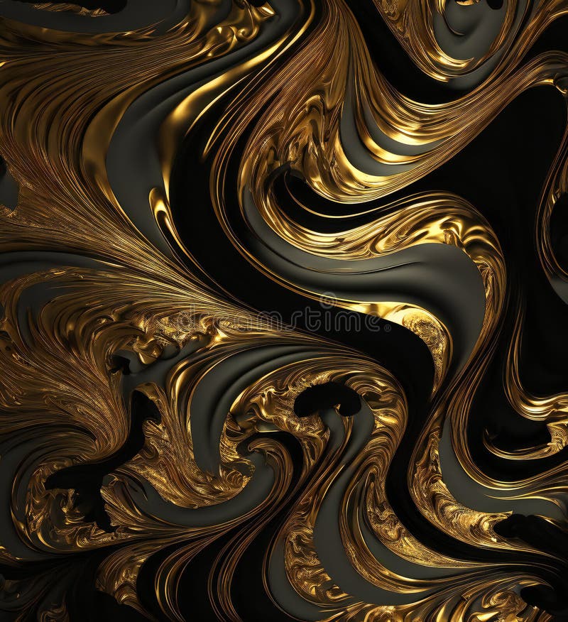 Marbled Gold and Black Texture, Abstract, Textures Stock Illustration ...
