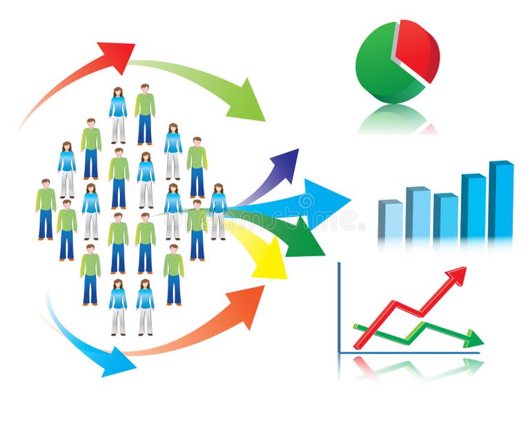 Illustration of Market Research and Statistics Stock Illustration ...