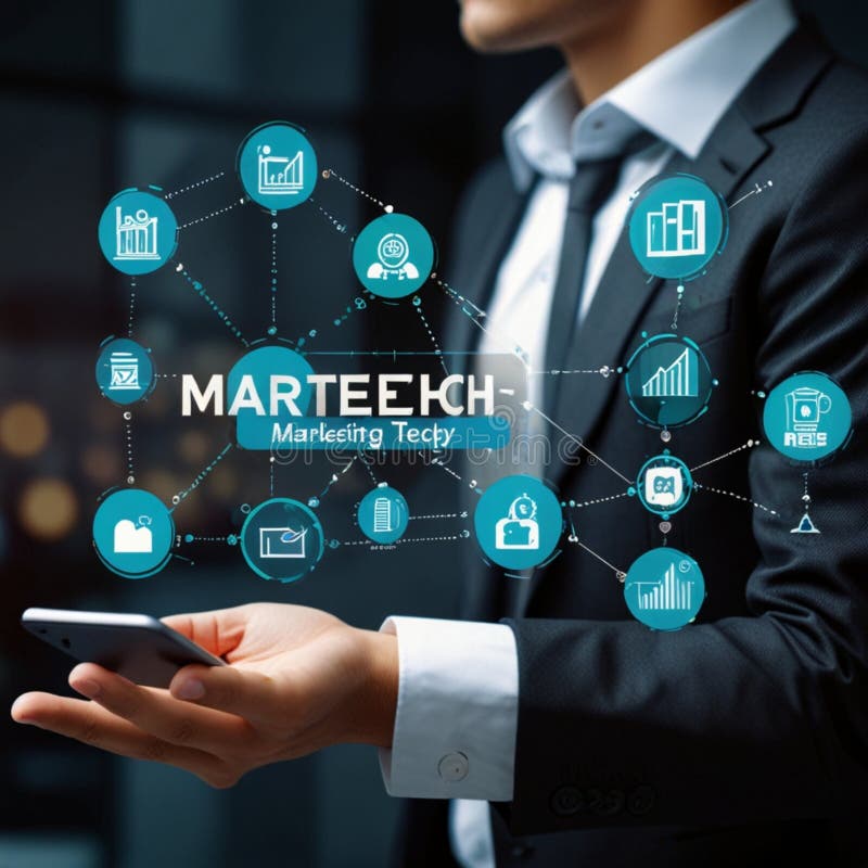 An Illustration of a Martech Marketing Technology Concept Using a ...