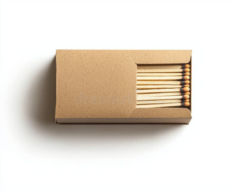 An Illustration of a Matchbox with Match Sticks Packaged in a 3D Render ...