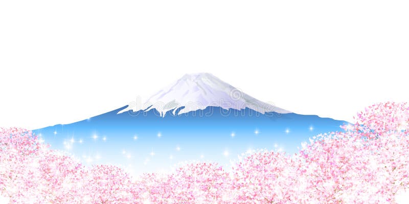 Cherry Illustration Material that Imaged Japanese Spring Stock Vector ...