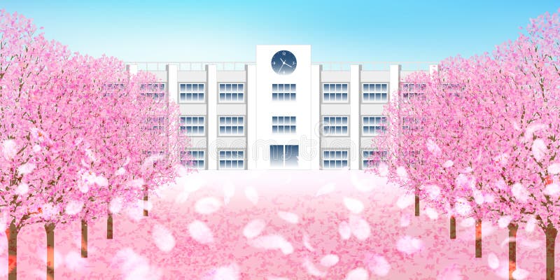 Cherry Illustration Material that Imaged Japanese Spring Stock Vector ...