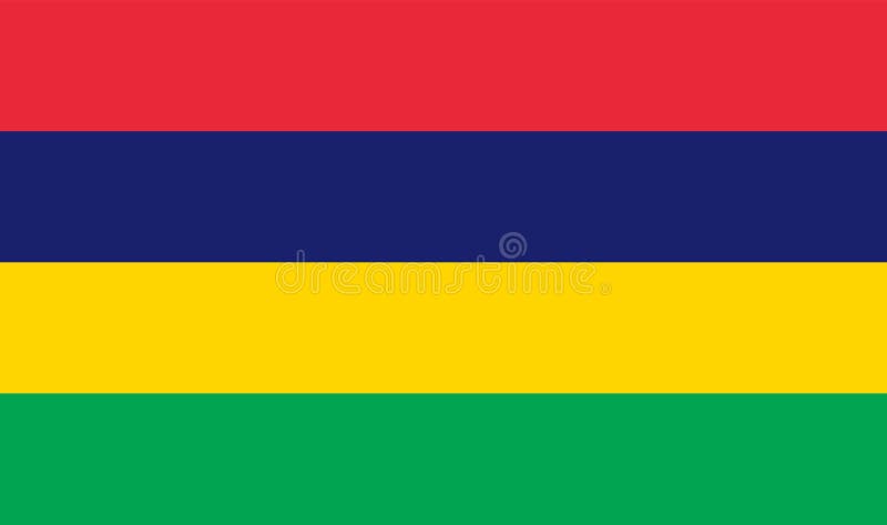 Illustration of Mauritius National Flag. Stock Illustration ...