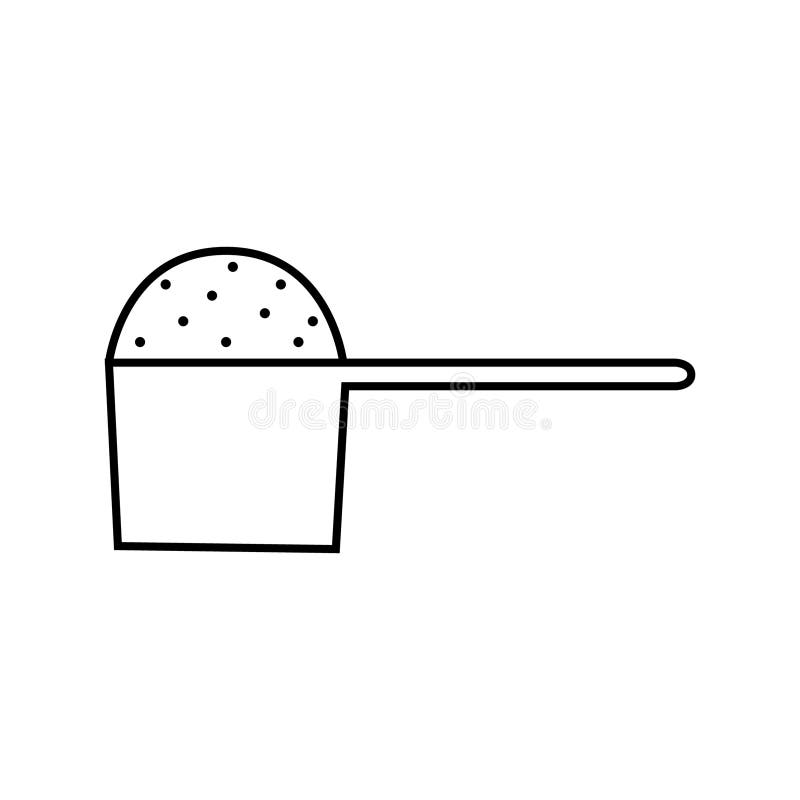 Illustration of Measuring Scoop with Powder Stock Illustration ...