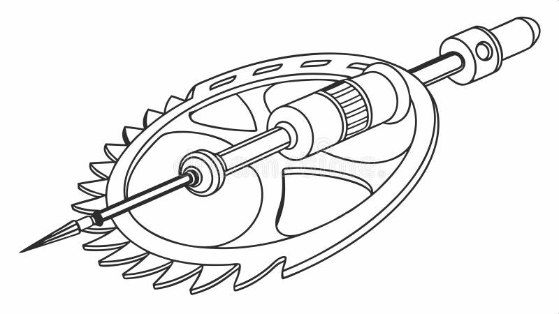 Illustration of a Mechanical Axle with Gears, Engineering Part Vector ...