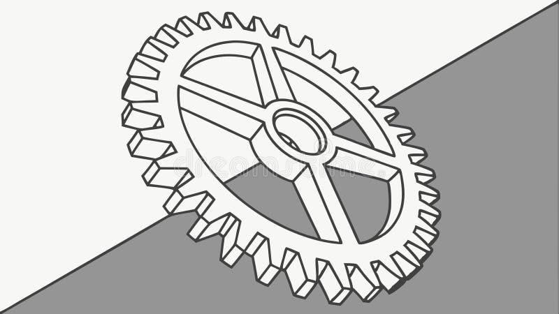 Illustration of a Mechanical Gear or Cogwheel Element Vector Design ...