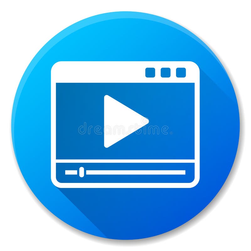 Media Player Blue Icon Design Stock Vector - Illustration of video ...