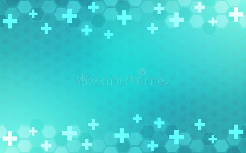 Illustration of a Medical Background with Hexagons Pattern and Crosses ...