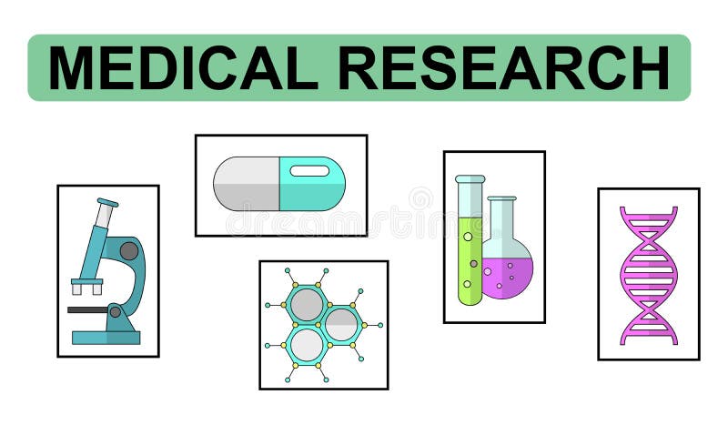Concept of Medical Research Stock Illustration - Illustration of ...