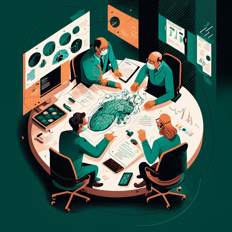 Medical Team Collaborating on a Treatment Plan for a Patient Stock ...