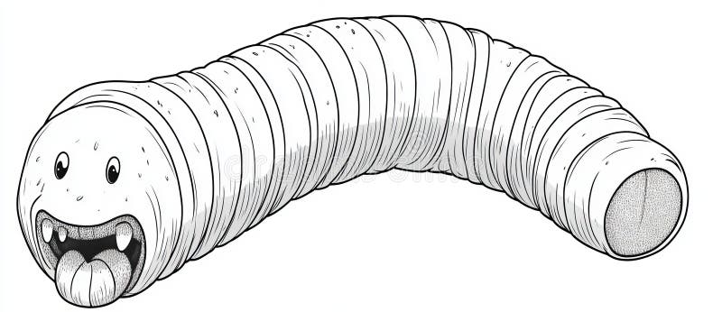 An Illustration of a Medicinal Leech with a Scratch Board Imitation ...
