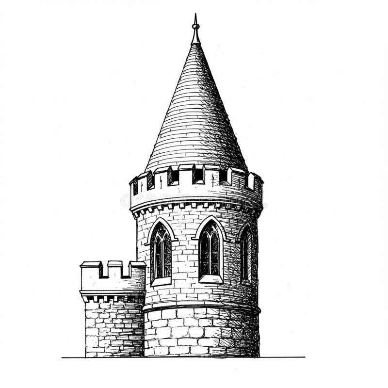 Castle Tower Outline
