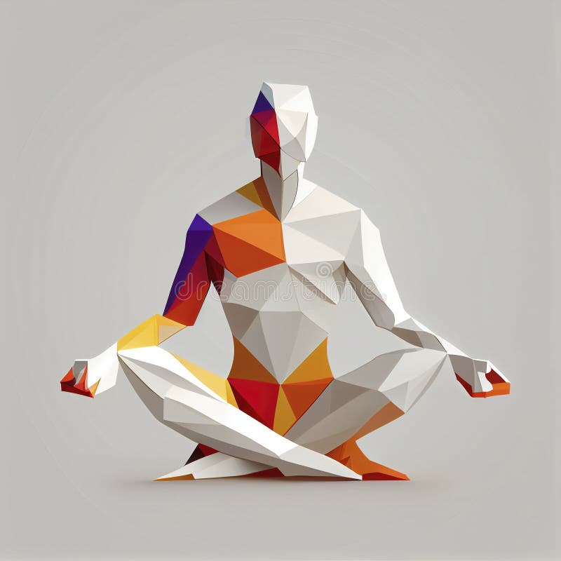 Illustration of Meditating Man, Generative AI Stock Illustration ...
