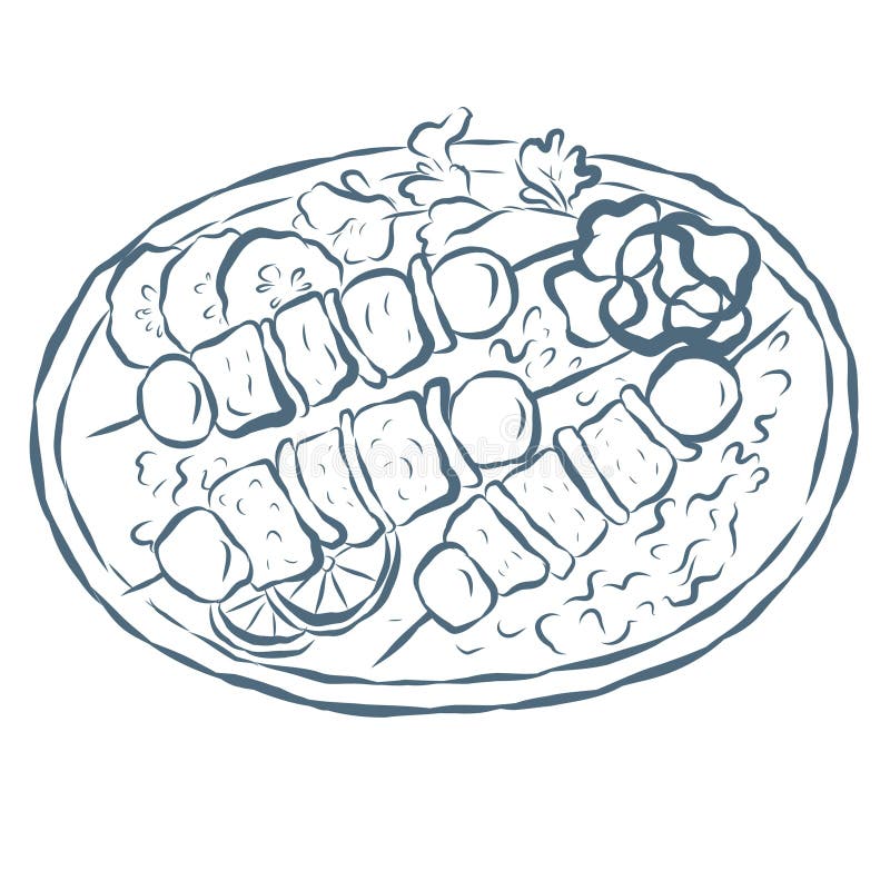 Illustration of Mediterranean Dish. Vector Graphic Stock Illustration ...