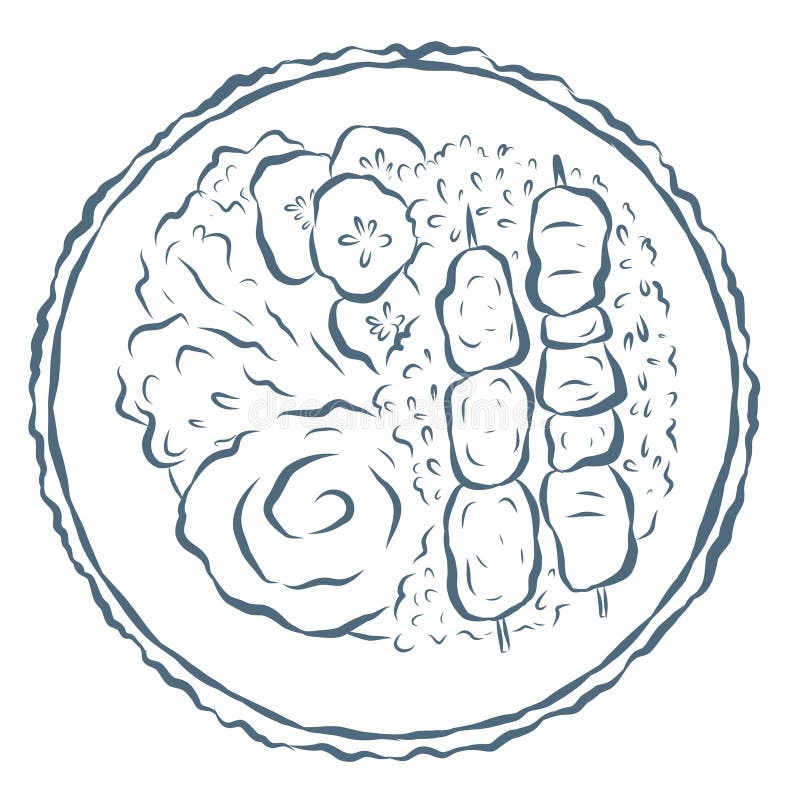 Illustration of Mediterranean Dish. Vector Graphic Stock Vector ...