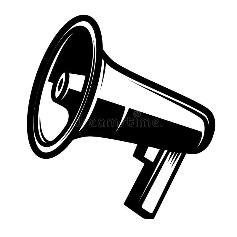 Illustration of the Megaphone. Design Element for Logo, Label, Sign ...