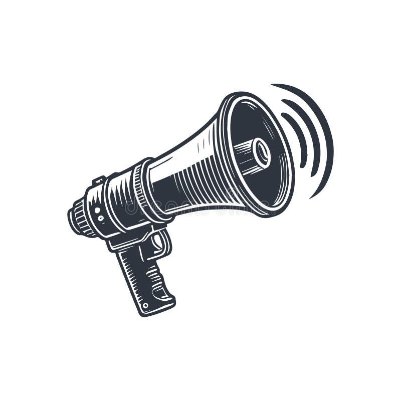 Illustration of Megaphone Design Stock Vector - Illustration of font ...