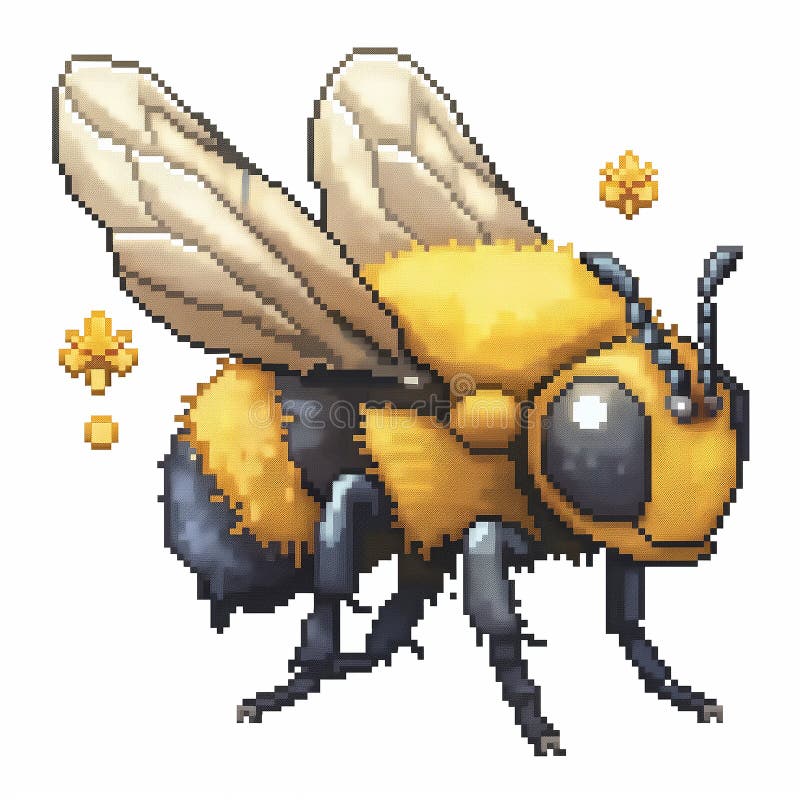 Illustration of a Meme Fly Bee on Grunge Background with Space for Text ...